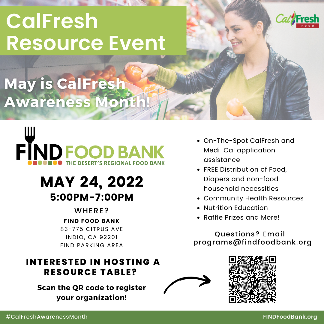 CalFresh Resource Event #CalFreshAwarenessMonth - FIND Food Bank